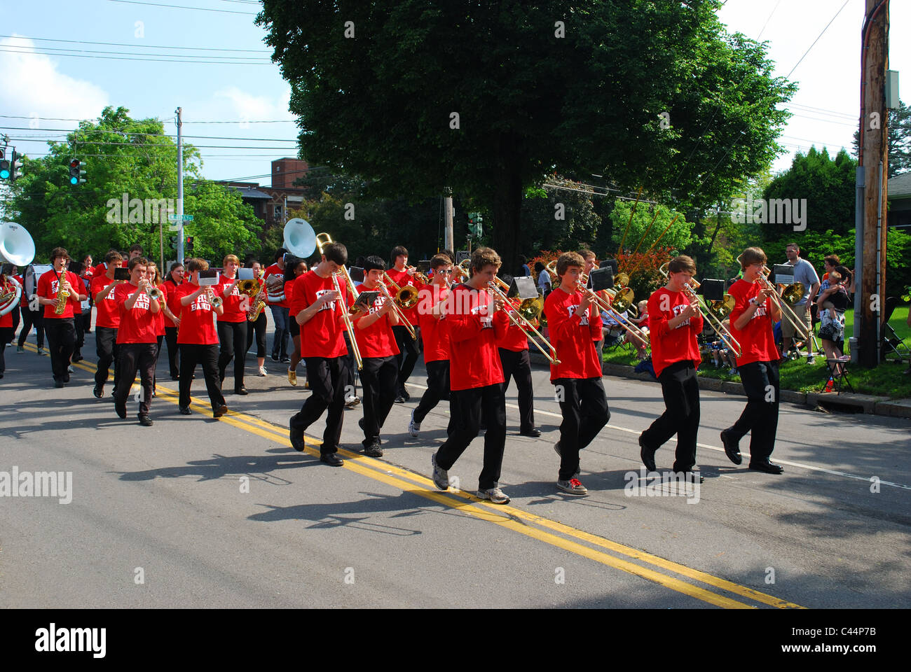 Marching band scouts parade hi-res stock photography and images - Alamy