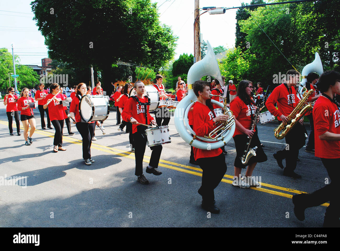 Marching band scouts parade hi-res stock photography and images - Alamy