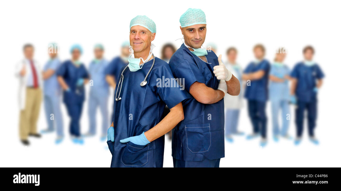 Group of doctors isolated in white Stock Photo - Alamy