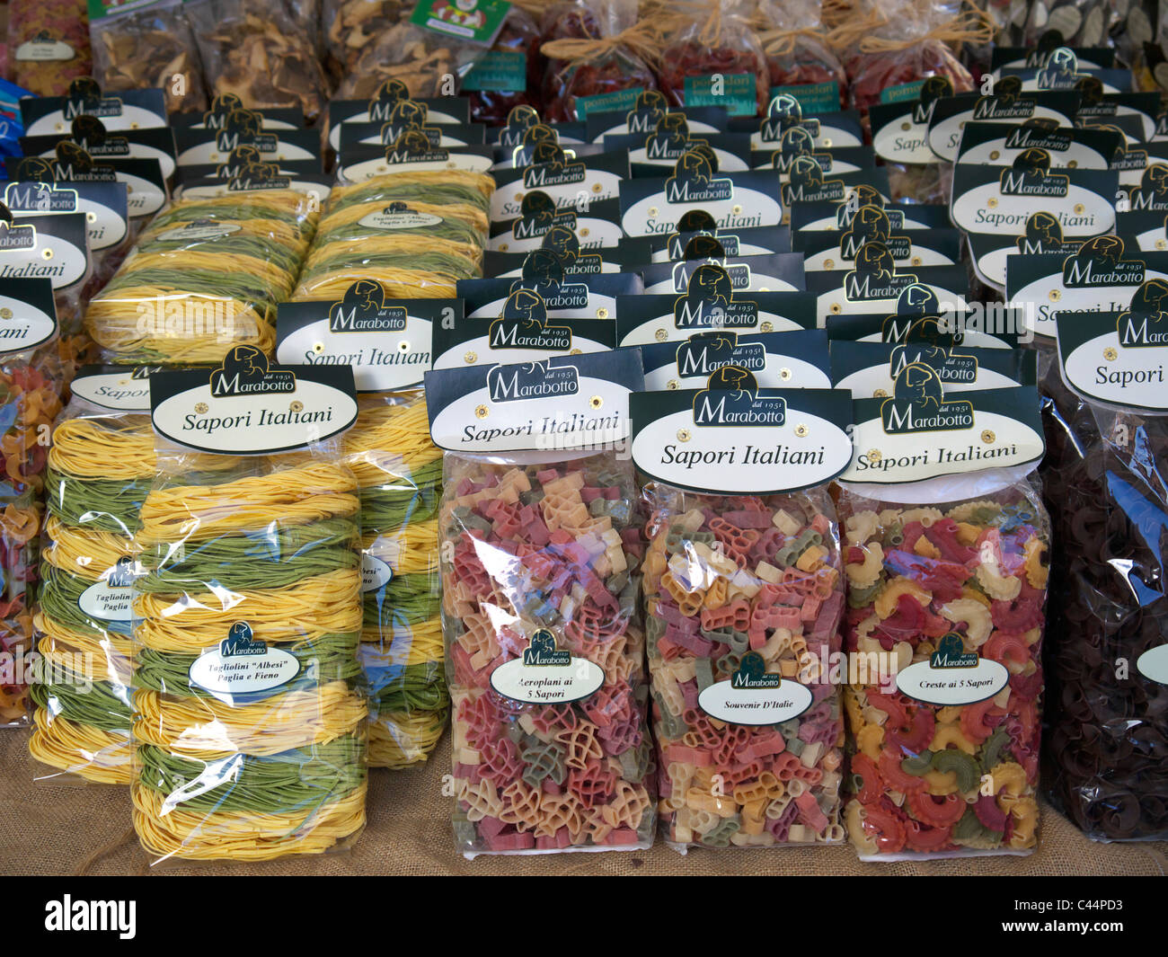 Traditional Italian Food on display in Rome Italy Stock Photo - Alamy
