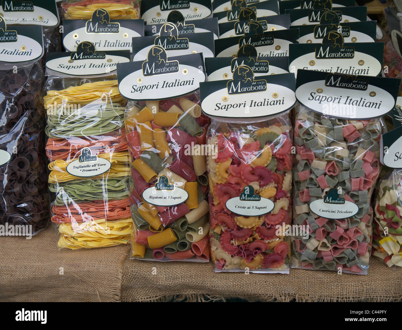 Traditional Italian Food on display in Rome Italy Stock Photo - Alamy