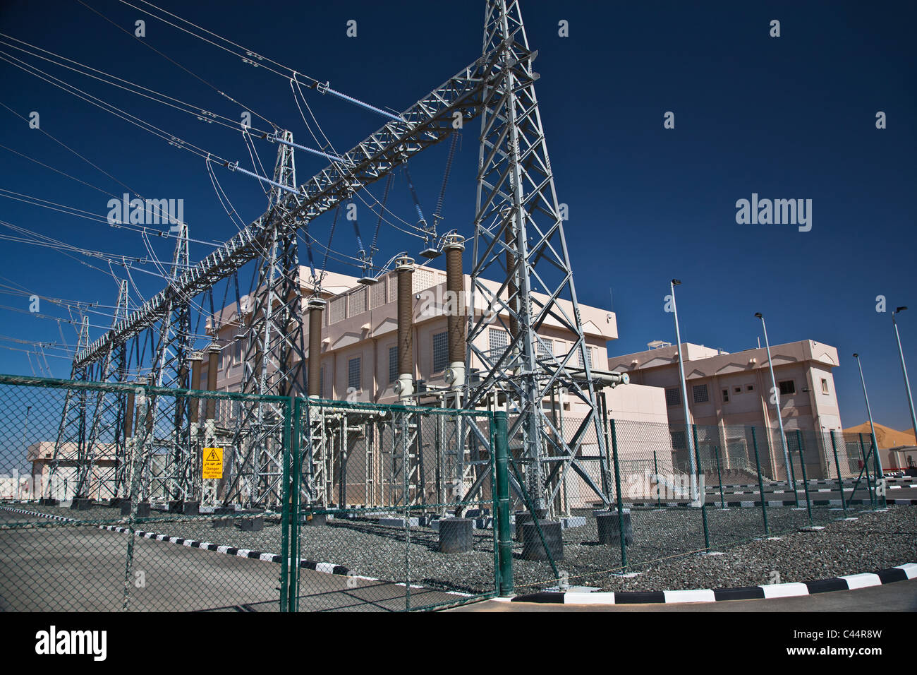 Power Plant sub station uae electricity Stock Photo - Alamy