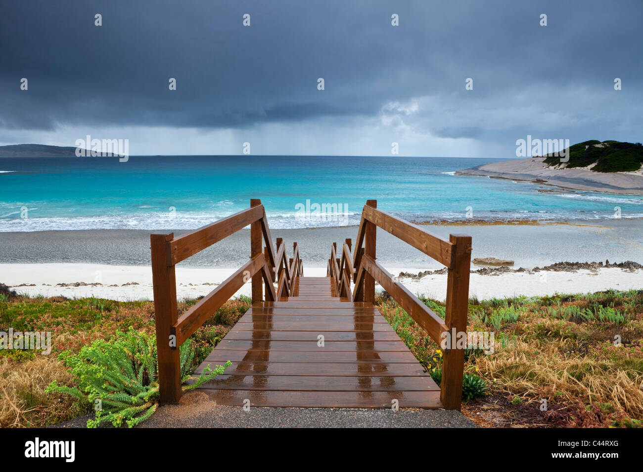 Boardwalk leading down to Salmon Beach. Esperance, Western Australia ...