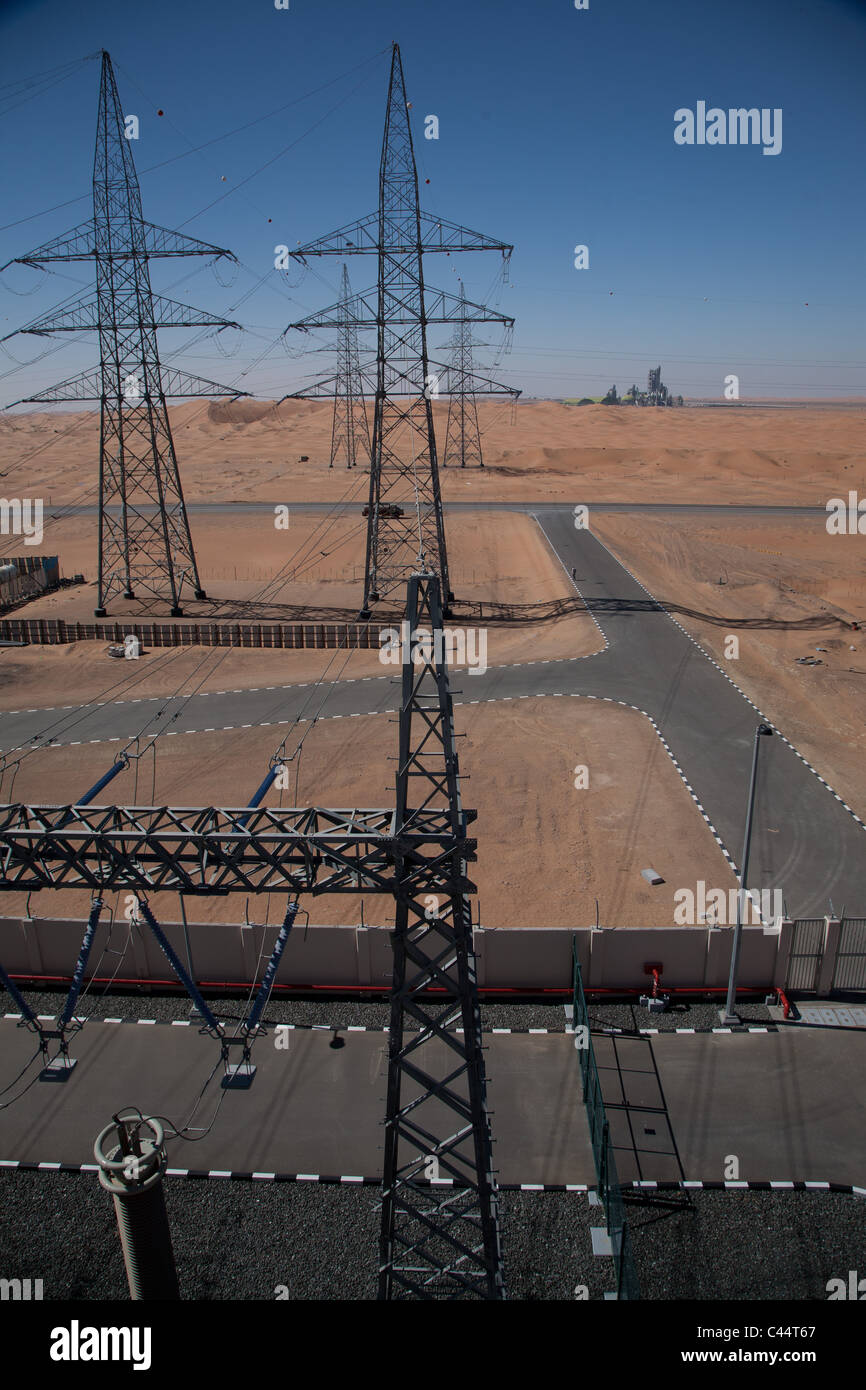 UAE Electricity Sub Station Power Plant Stock Photo - Alamy