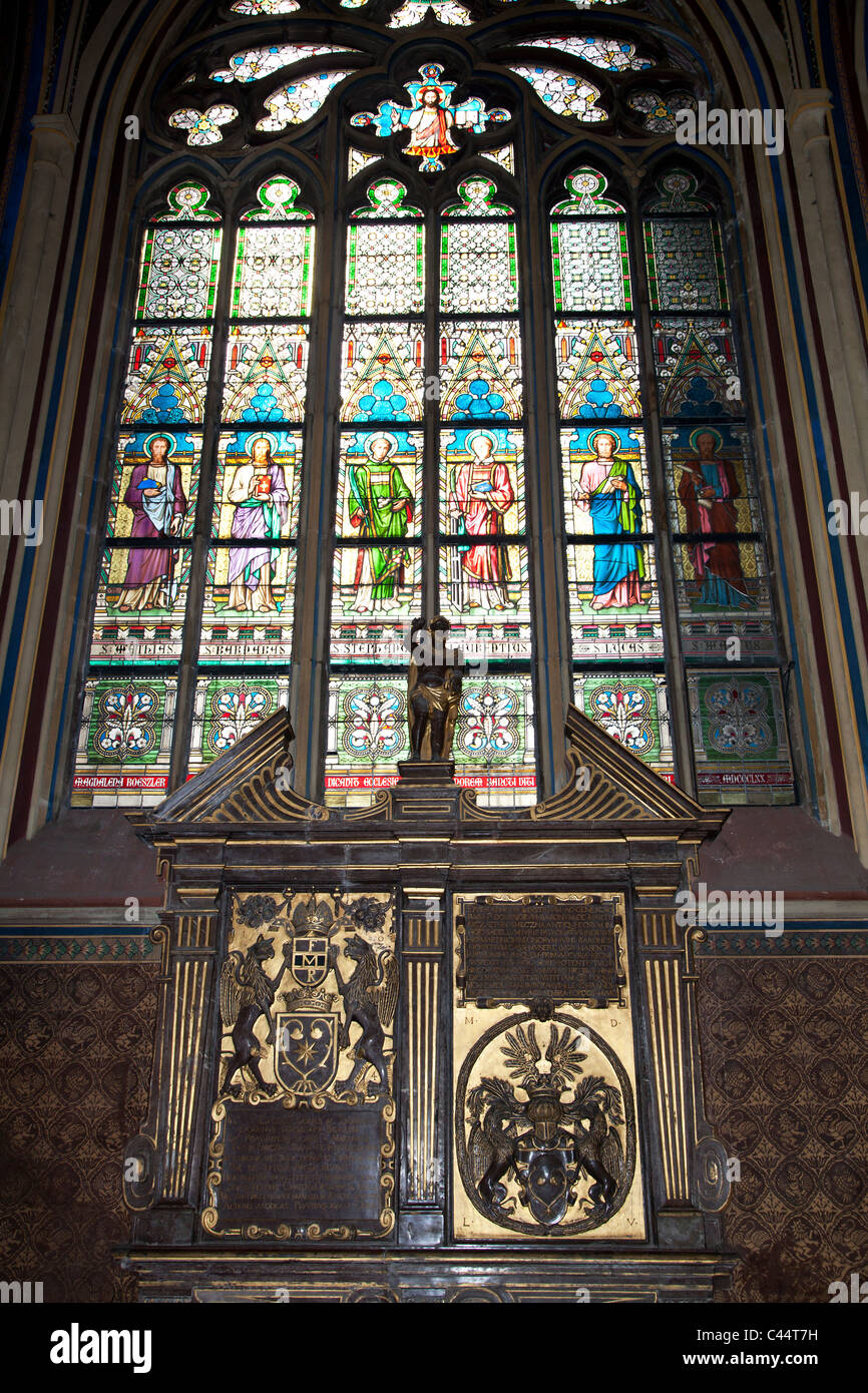 Prague Pražský Hrad Saint Vitus Cathedral Stained Glass Window Stock ...