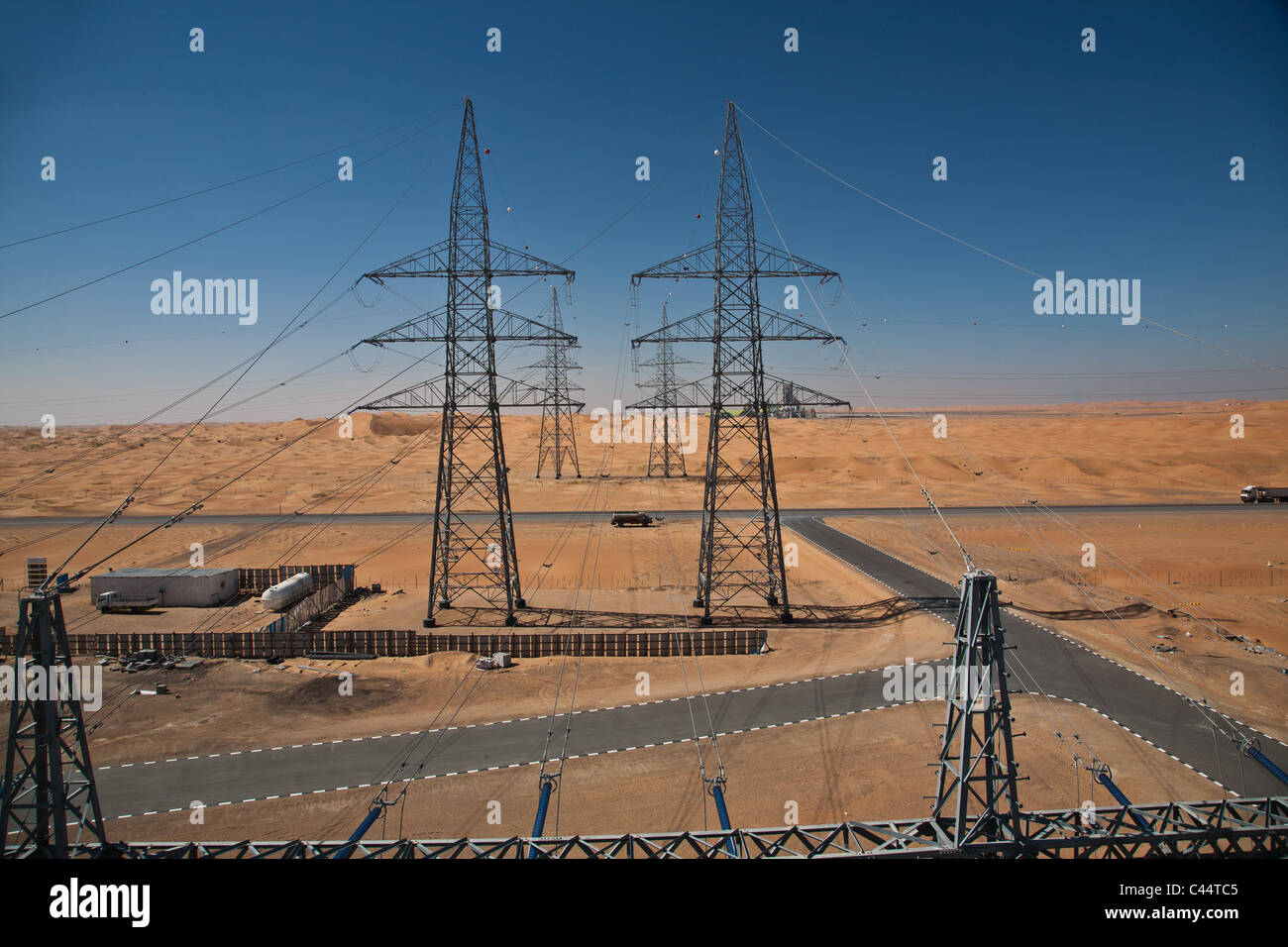 UAE Electricity Sub Station Power Plant Stock Photo - Alamy