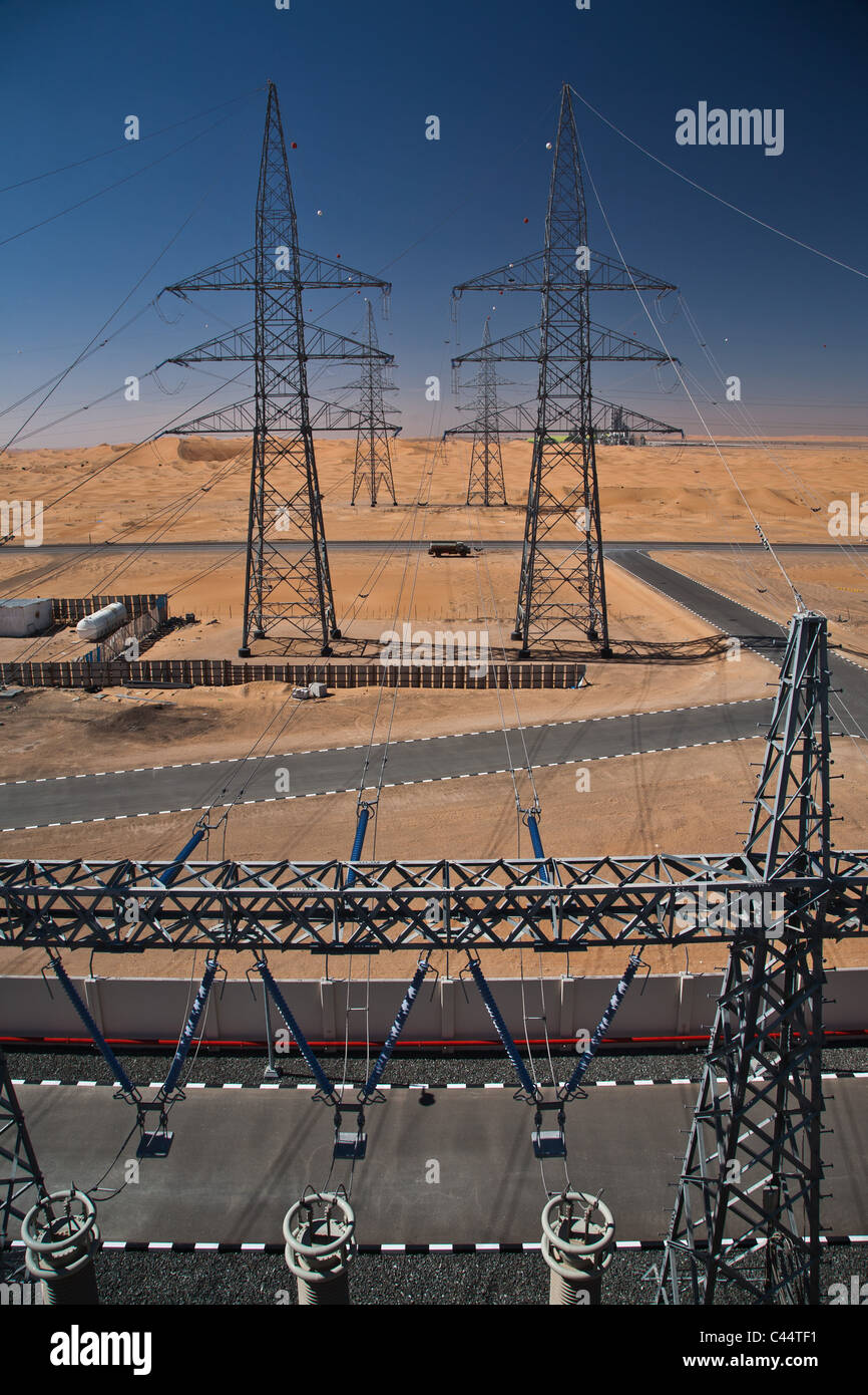 UAE Electricity Sub Station Power Plant Stock Photo - Alamy