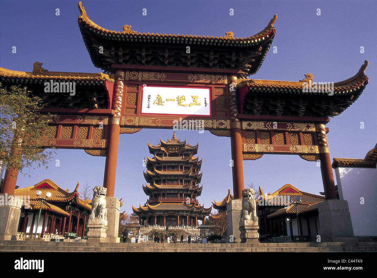 Architecture, Asia, China, Chinese, Crane, Holiday, Huanghe, Hubei ...