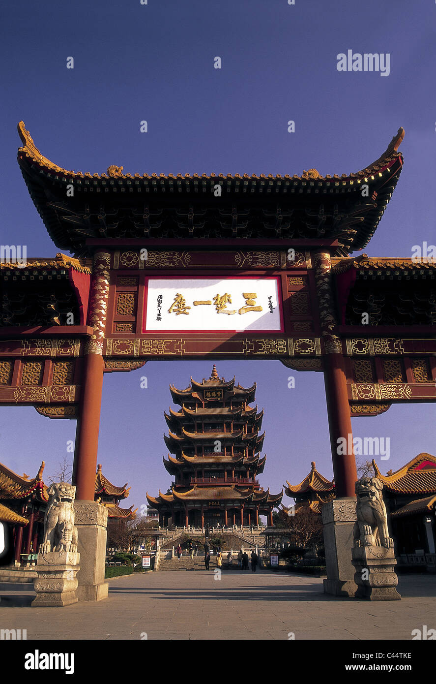 Architecture, Asia, China, Chinese, Crane, Holiday, Huanghe, Hubei ...