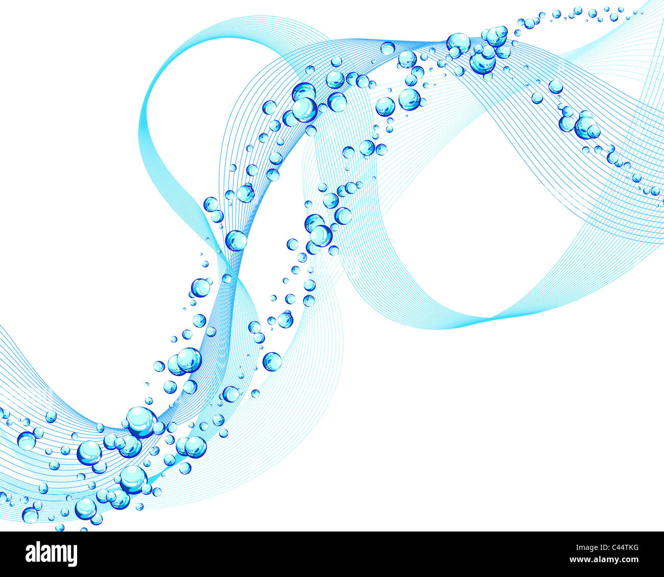 Abstract water vector background with bubbles of air Stock Photo - Alamy