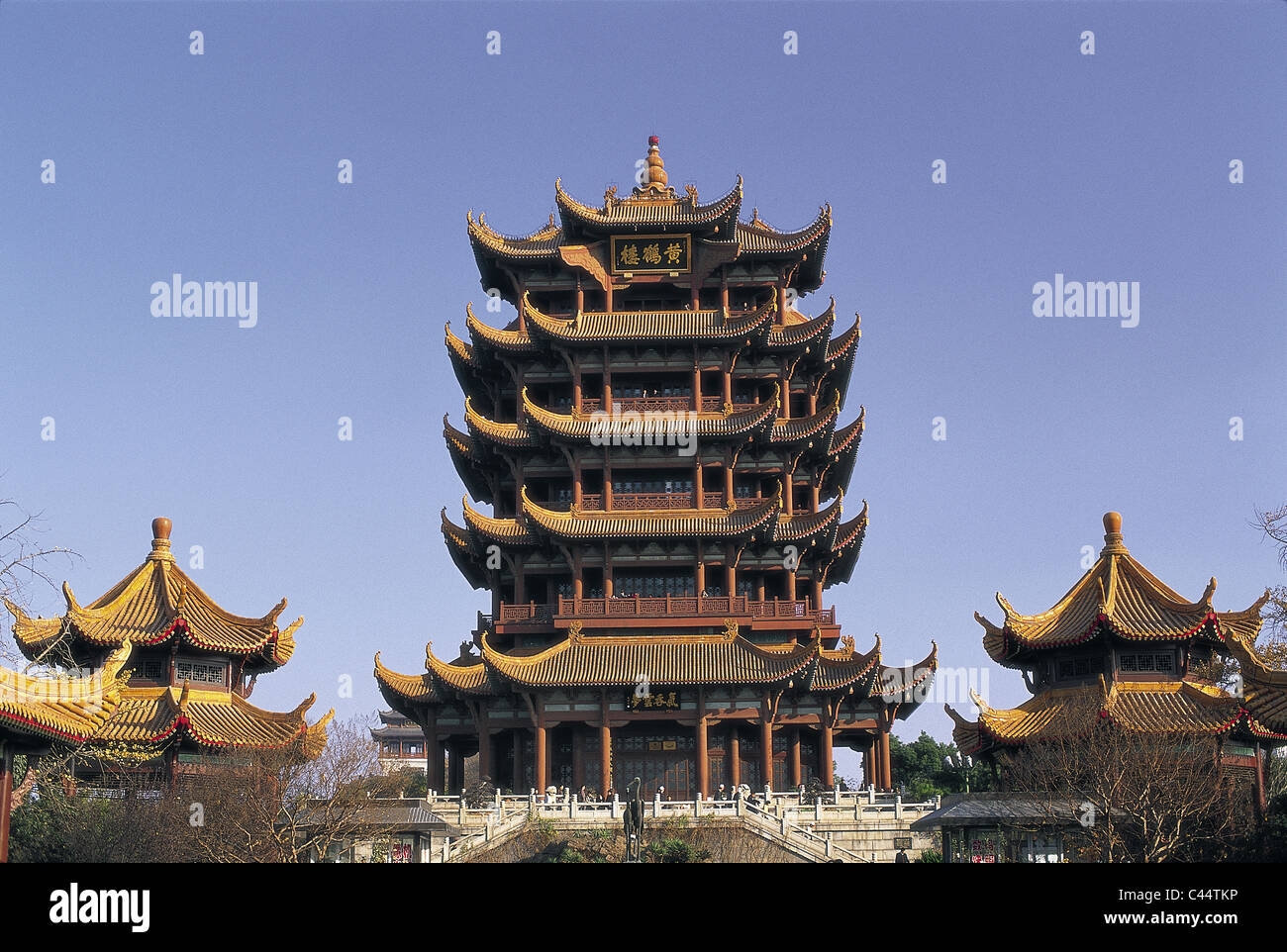 Architecture, Asia, China, Chinese, Crane, Holiday, Huanghe, Hubei ...