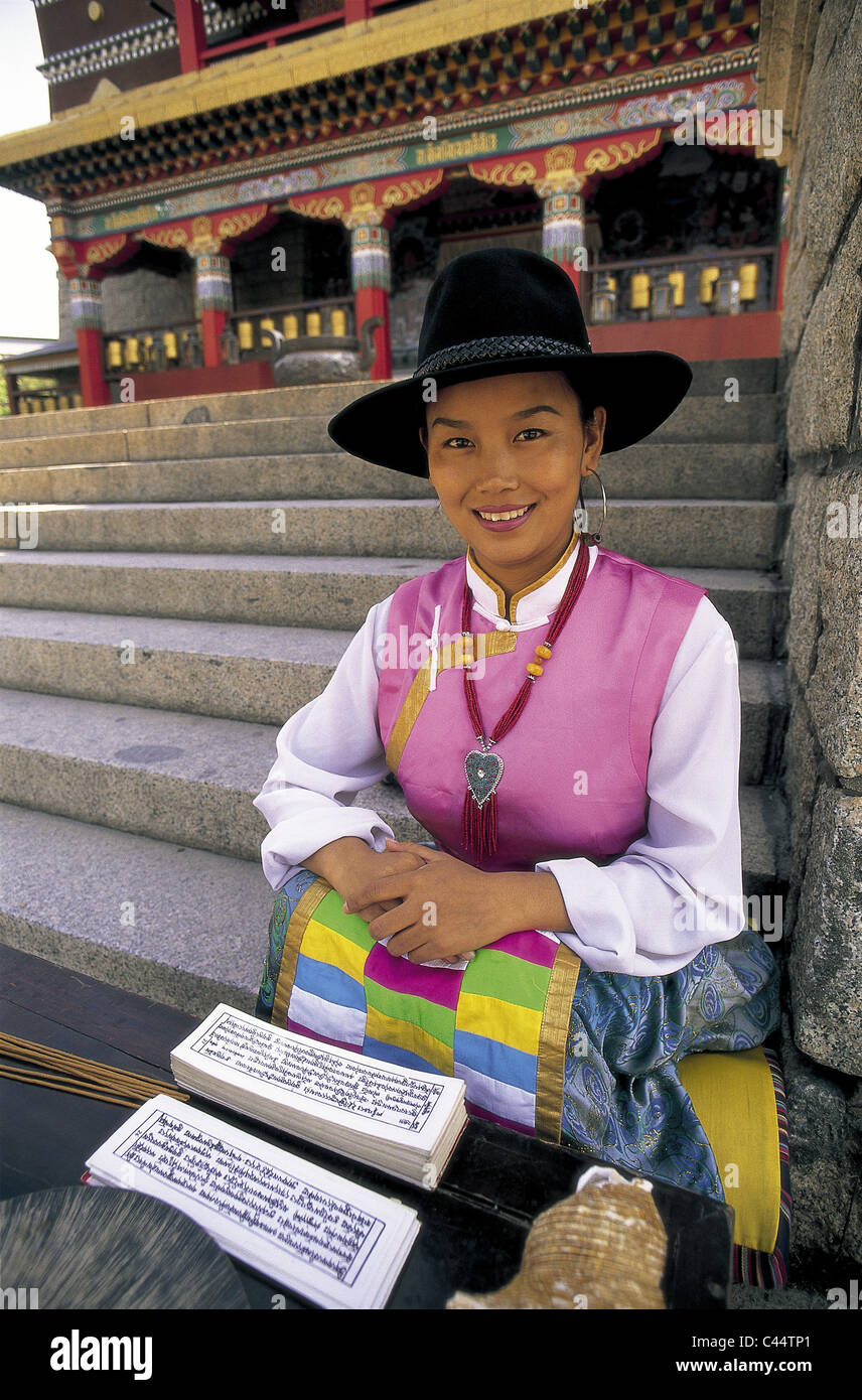 Asia, China, Costume, Girl, Holiday, Landmark, Lhasa, Smiling, Tibet ...