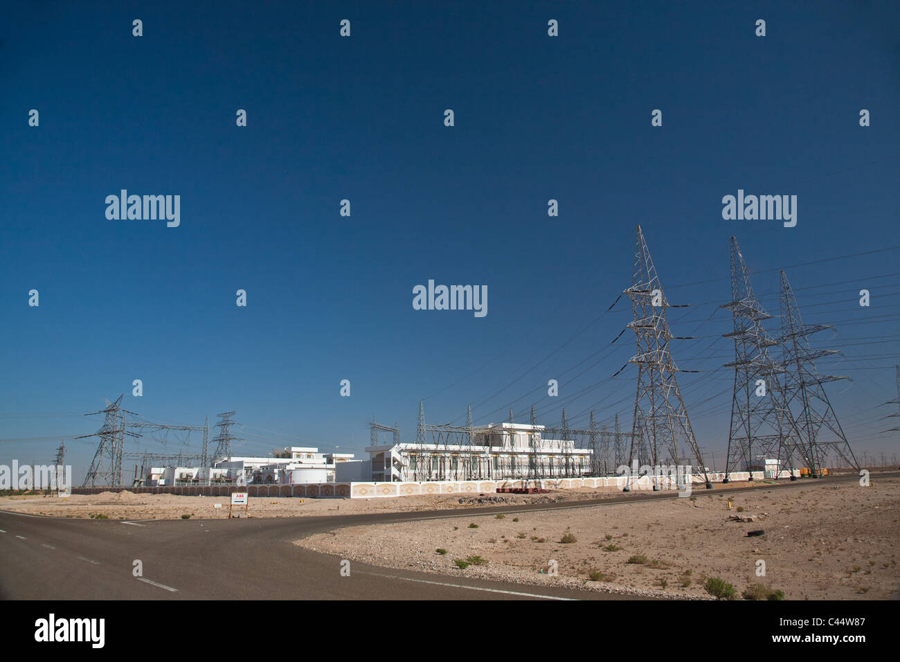 UAE Electricity Sub Station Power Plant Stock Photo - Alamy