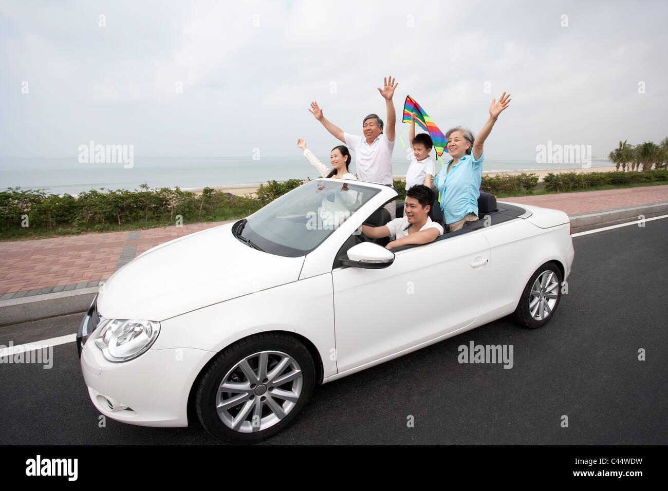 Grandfather Grandson Grandmother Water High Resolution Stock ...