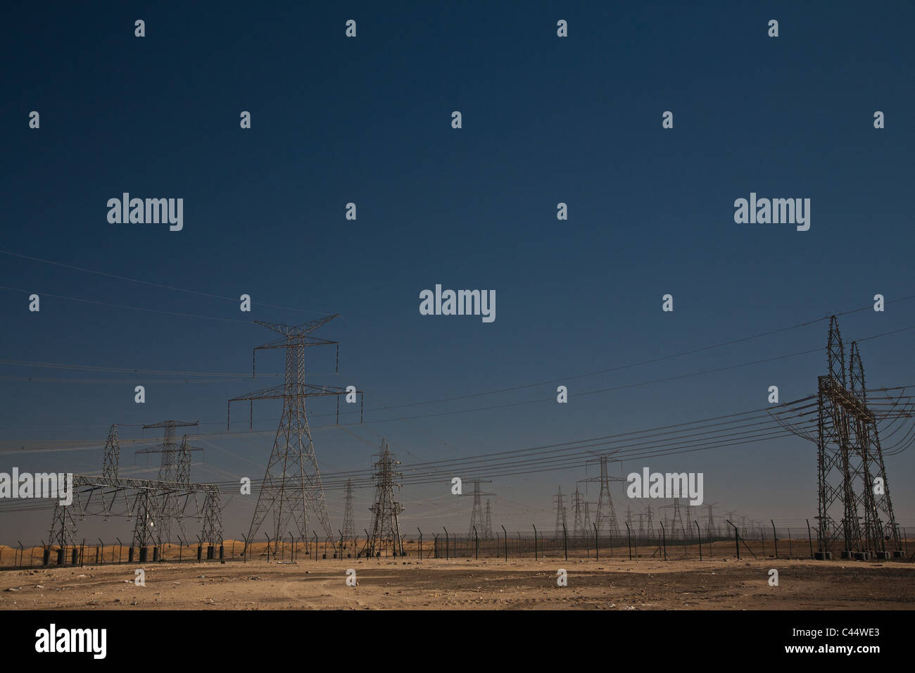 UAE Electricity Sub Station Power Plant Stock Photo - Alamy