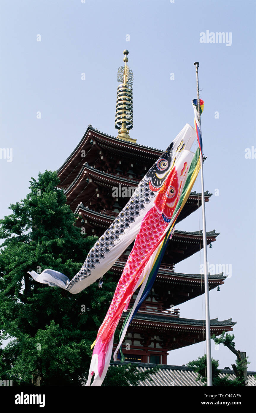 Asakusa kannon temple, Asia, Boy´s, Carp, Day, Festival, Holiday, Japan ...