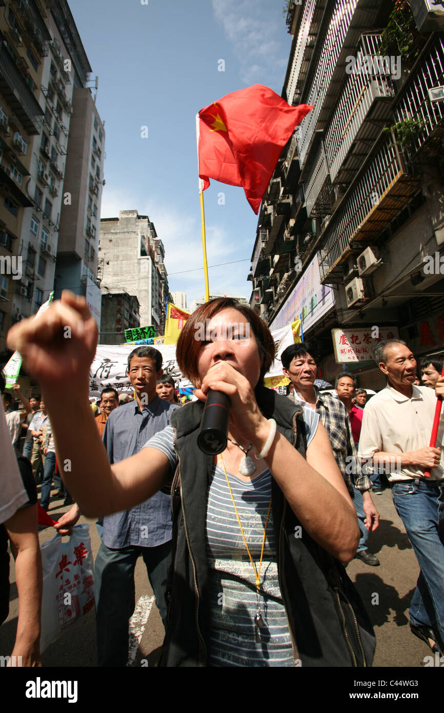 Demonstration, protest, Macau, China Stock Photo - Alamy