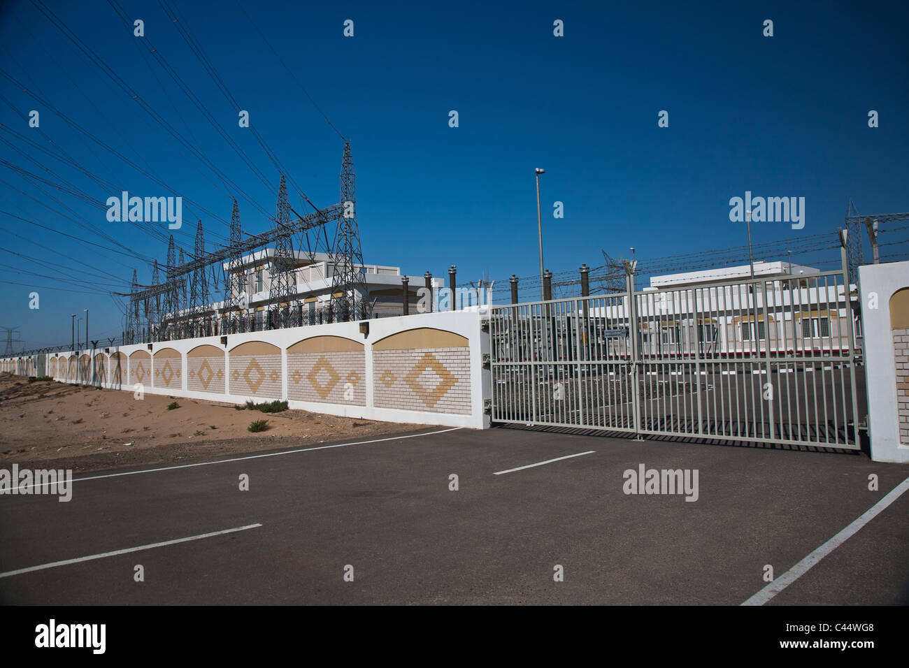 UAE Electricity Sub Station Power Plant Stock Photo - Alamy