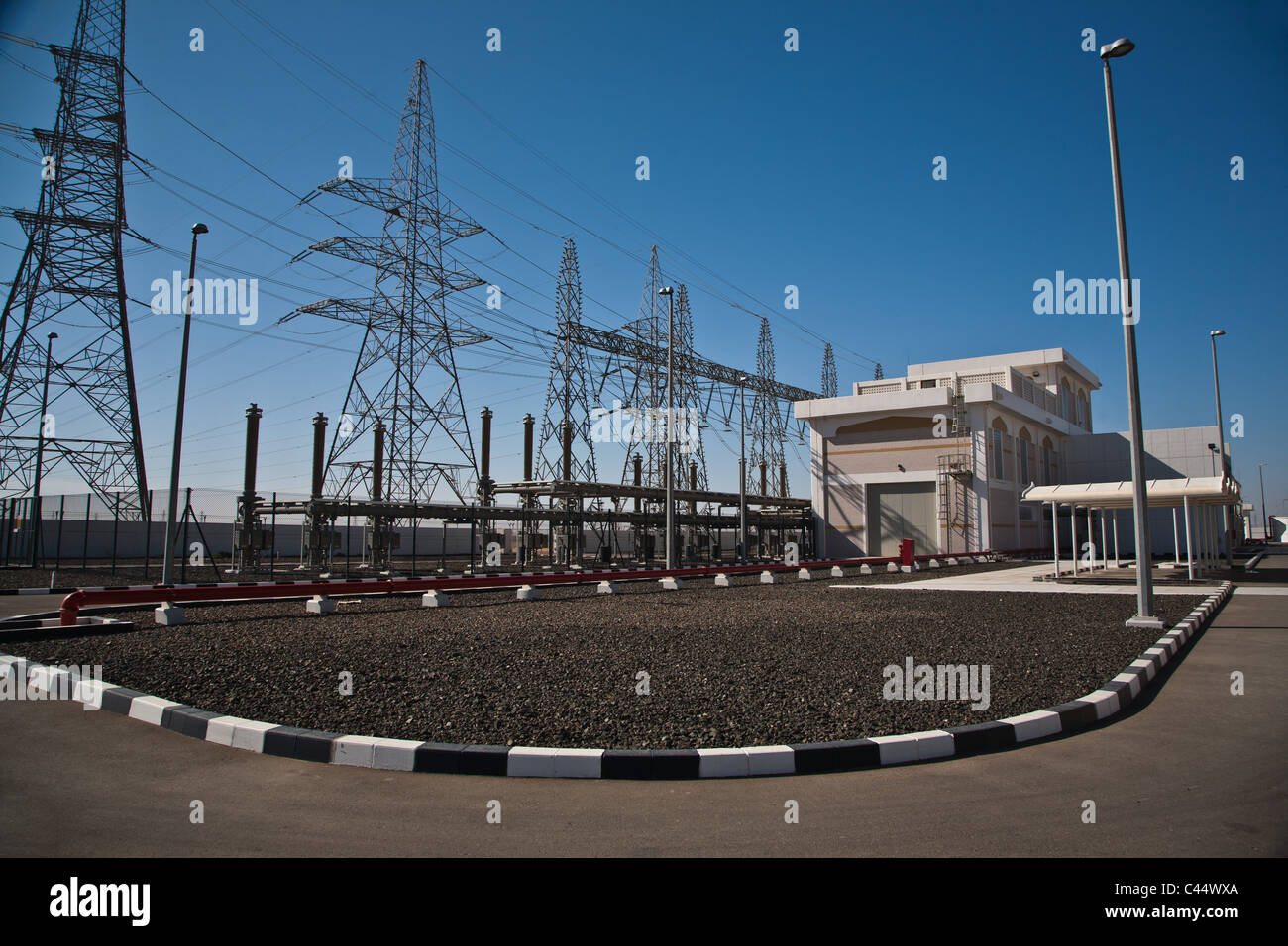 UAE Electricity Sub Station Power Plant Stock Photo - Alamy