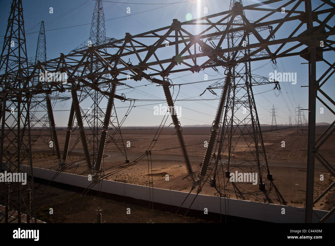 UAE Electricity Sub Station Power Plant Stock Photo - Alamy