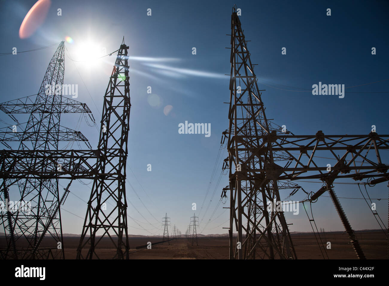 UAE Electricity Sub Station Power Plant Stock Photo - Alamy