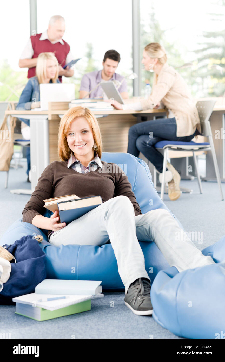 Students and professor - education and learning at high school or ...