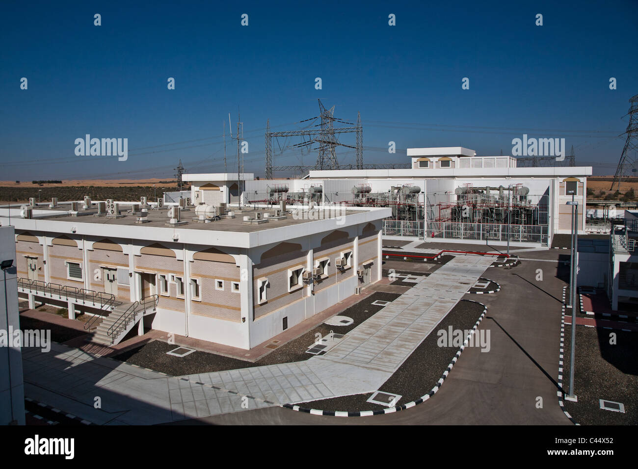 UAE Electricity Sub Station Power Plant Stock Photo - Alamy