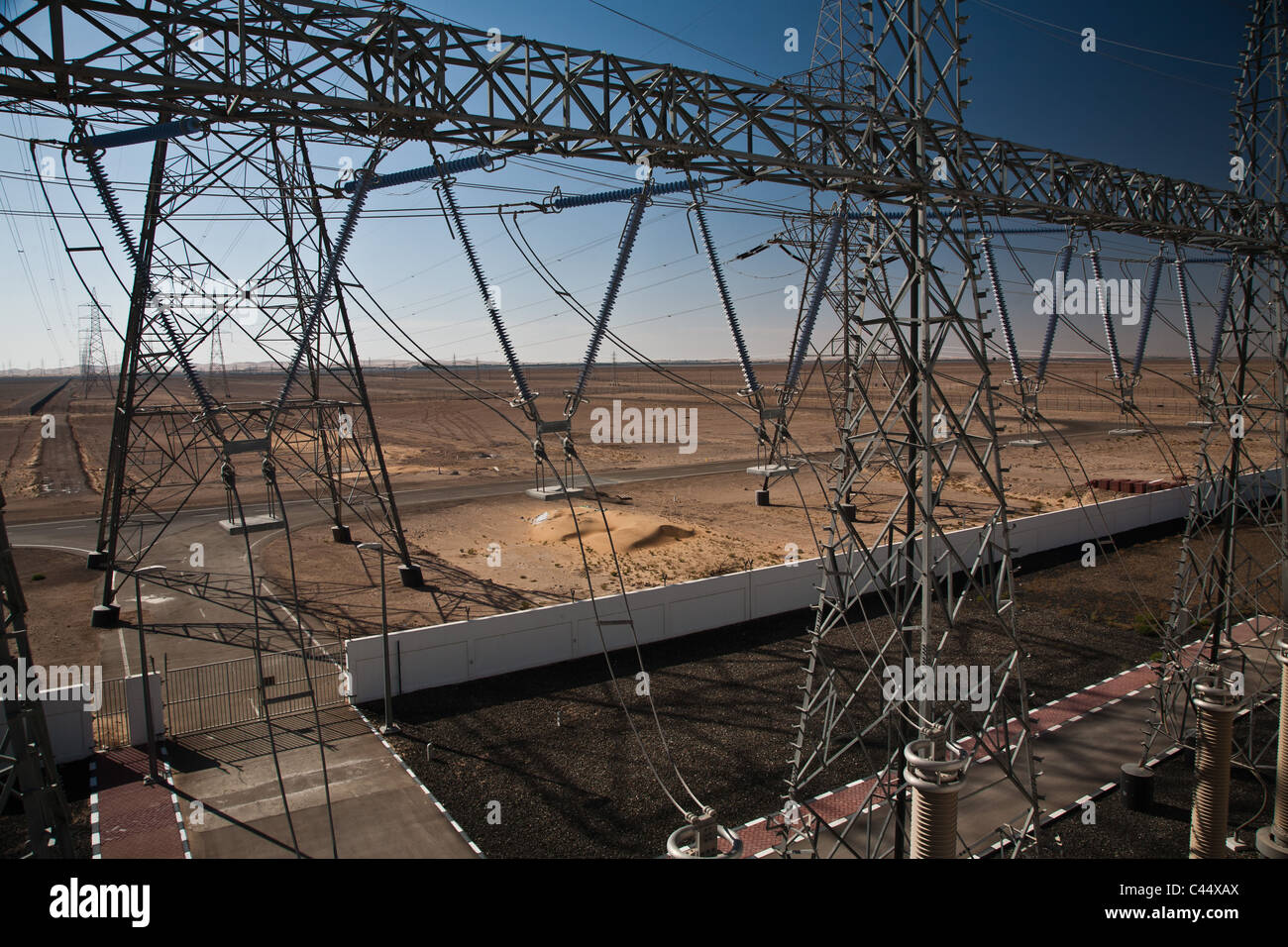 UAE Electricity Sub Station Power Plant Stock Photo - Alamy