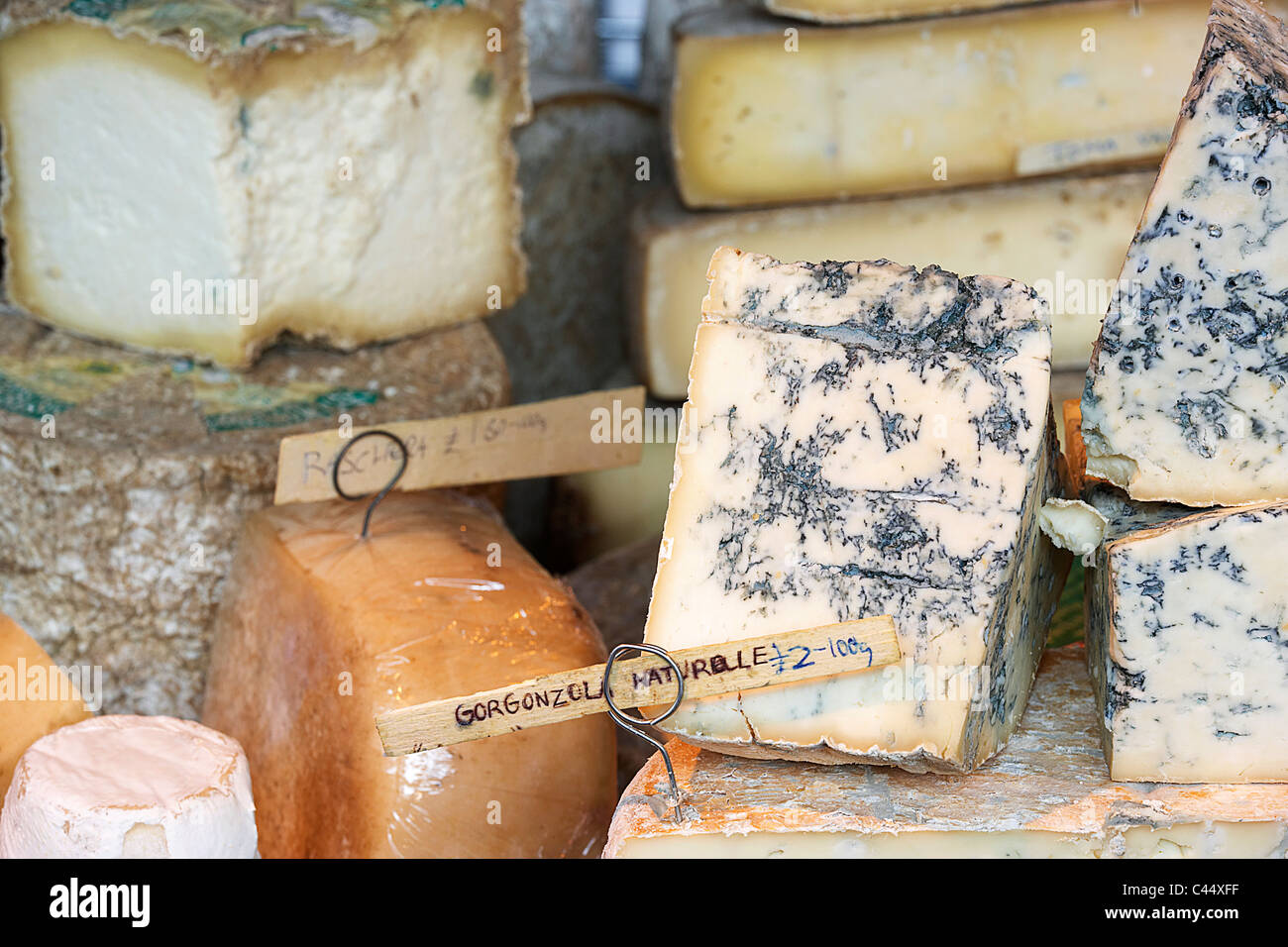 England, London, Borough Market, variety of cheese, close-up Stock ...