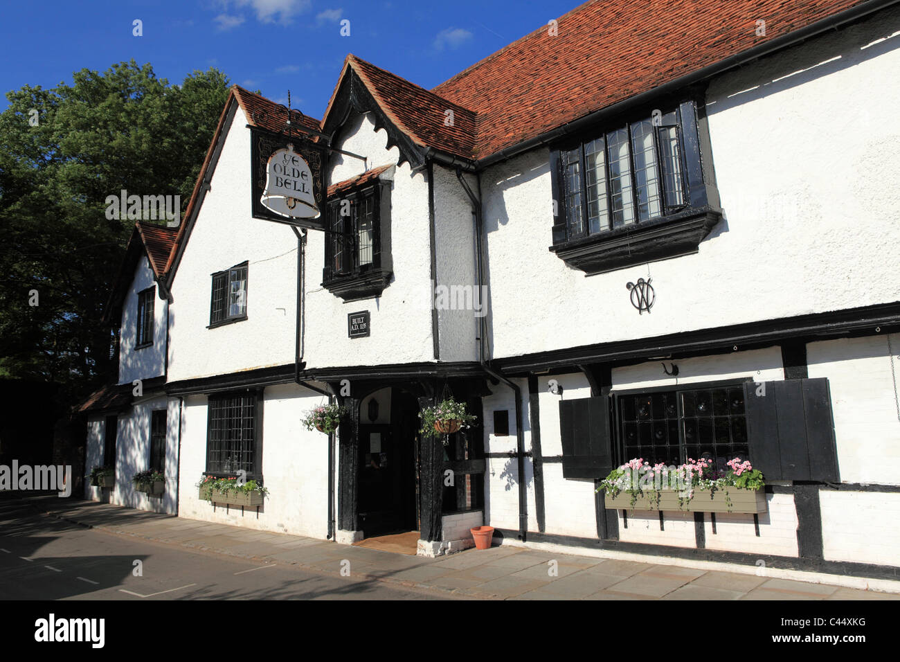 The Olde Bell Inn, a traditional English country pub in the village of ...
