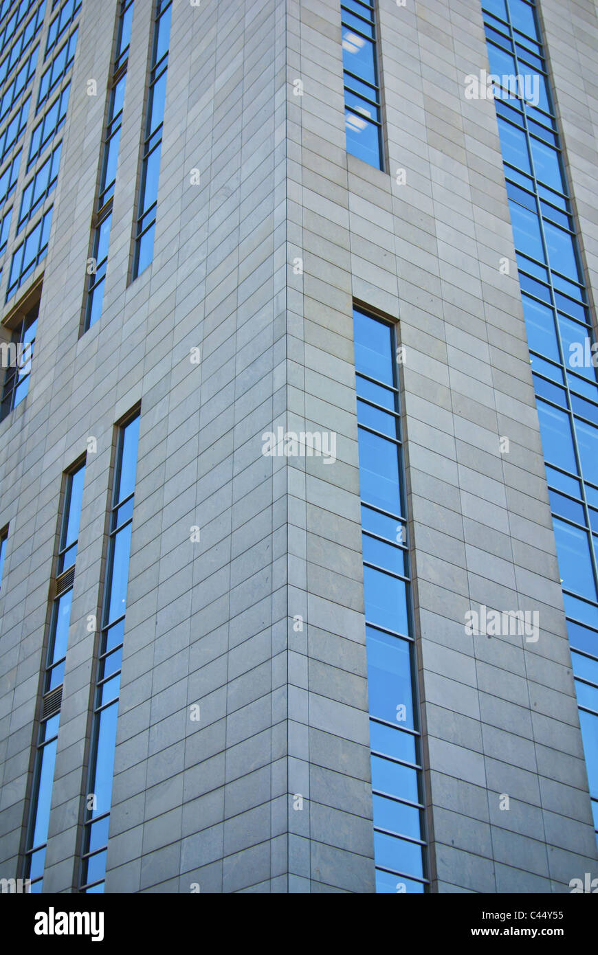 Modern Skyscraper Office Building, Corner of Building and Windows and ...