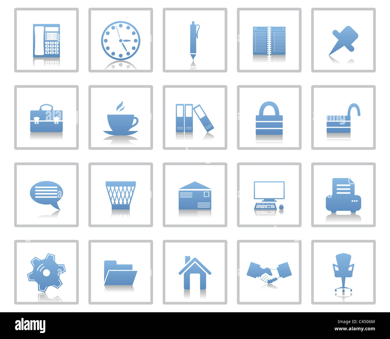 Business and office set of different vector web icons Stock Photo - Alamy