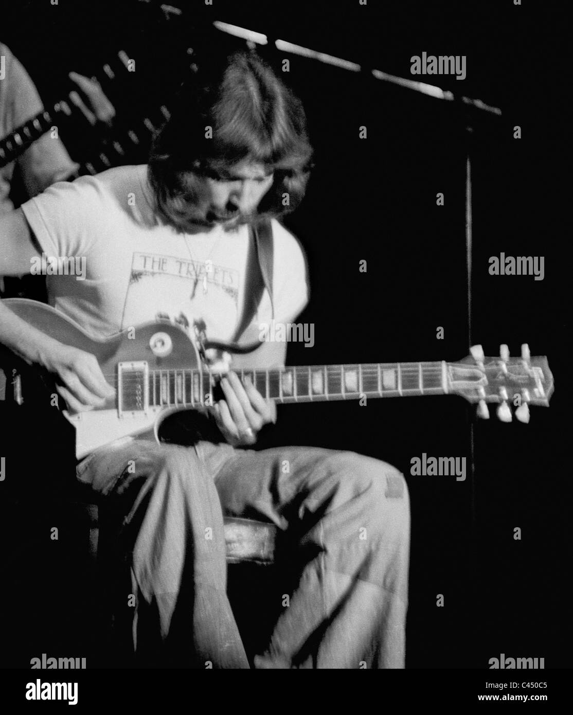 Steve Hackett of the progressive band Genesis performing with the band ...