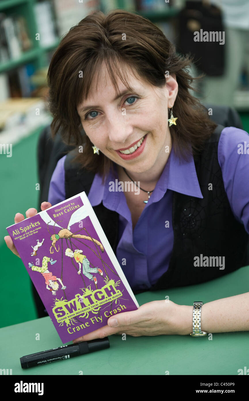 Ali Sparkes children's author pictured at Hay Festival 2011 Stock Photo ...