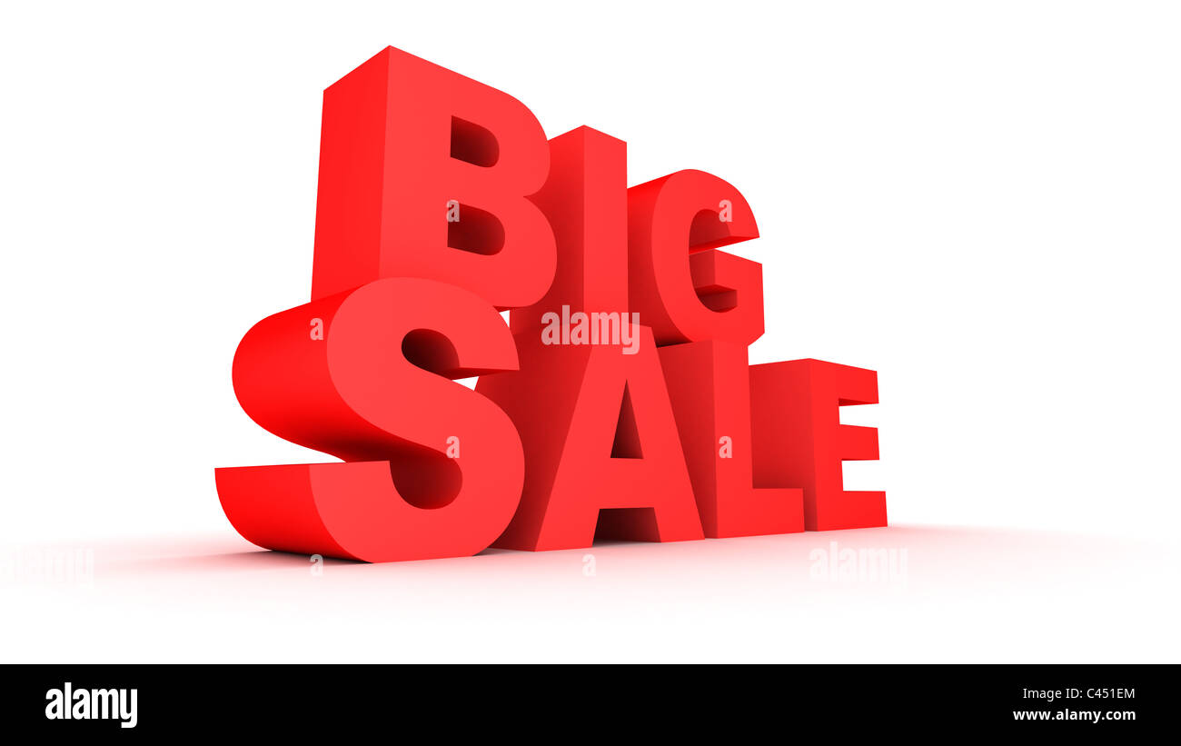 Sale - red letter on white Stock Photo - Alamy