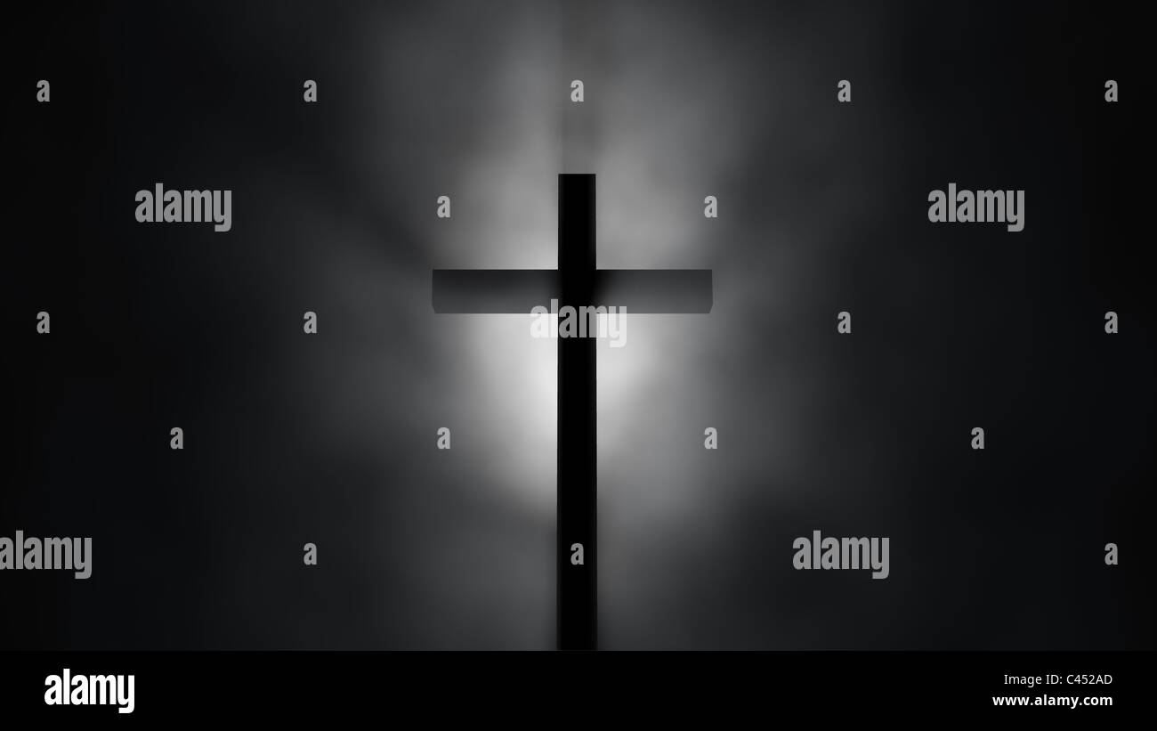 cross in the dark Stock Photo - Alamy