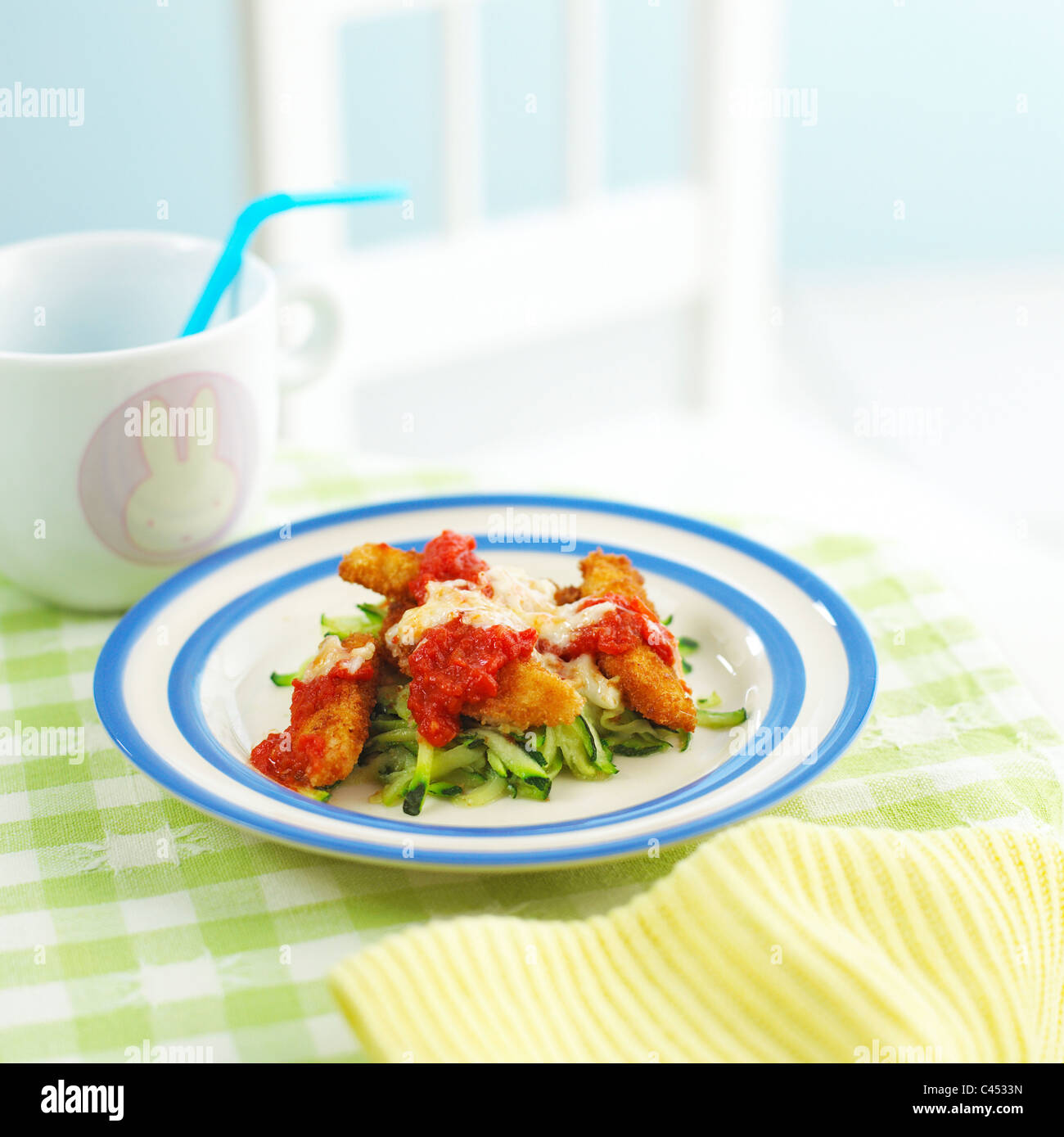 Chicken parmigiana in plate hi-res stock photography and images - Alamy