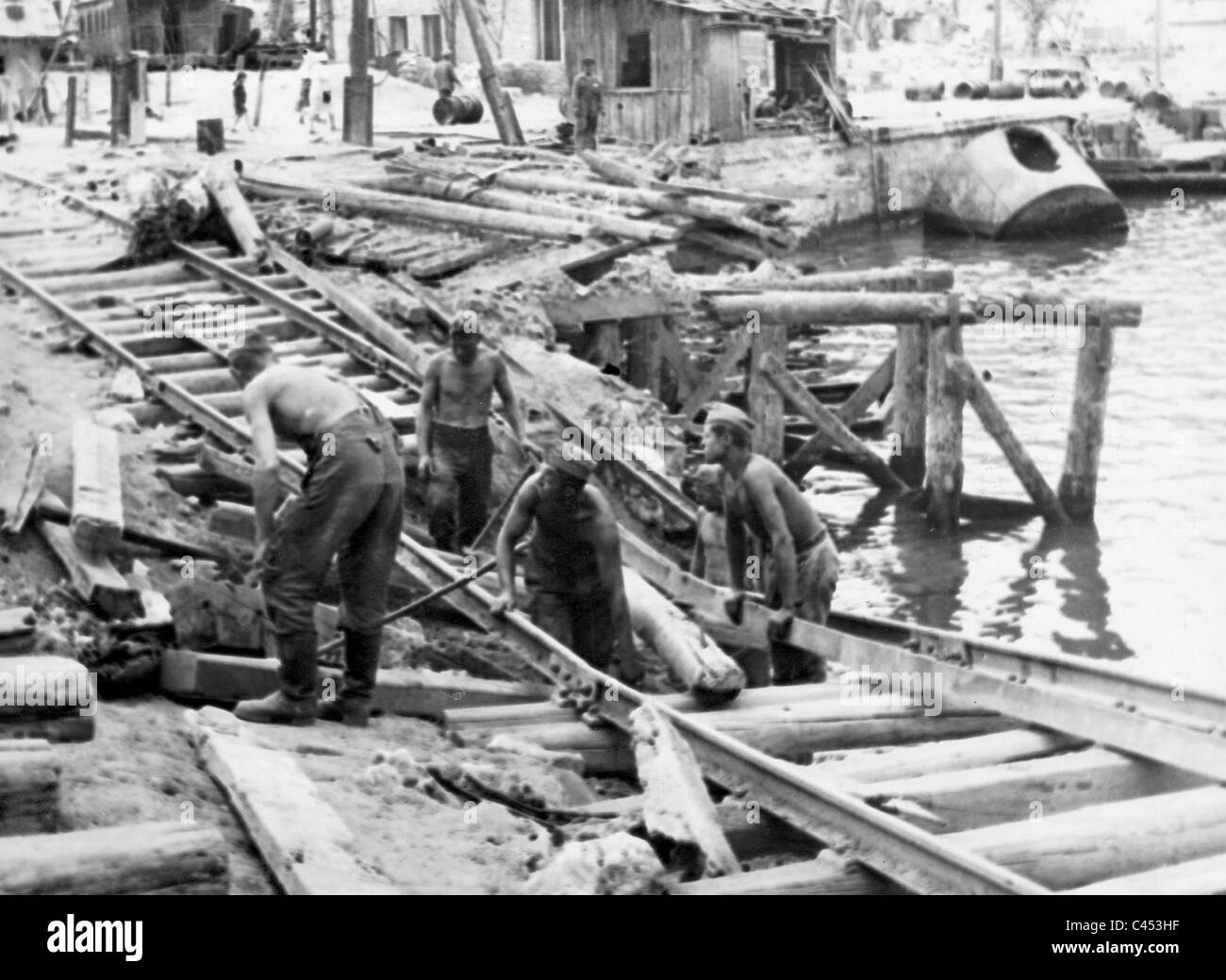 Soviet railway tracks Black and White Stock Photos & Images - Alamy