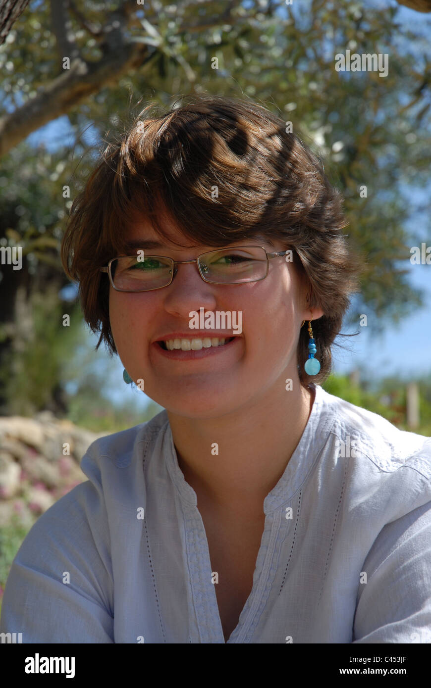 girl (age 12), H&S portrait, outdoors Stock Photo - Alamy