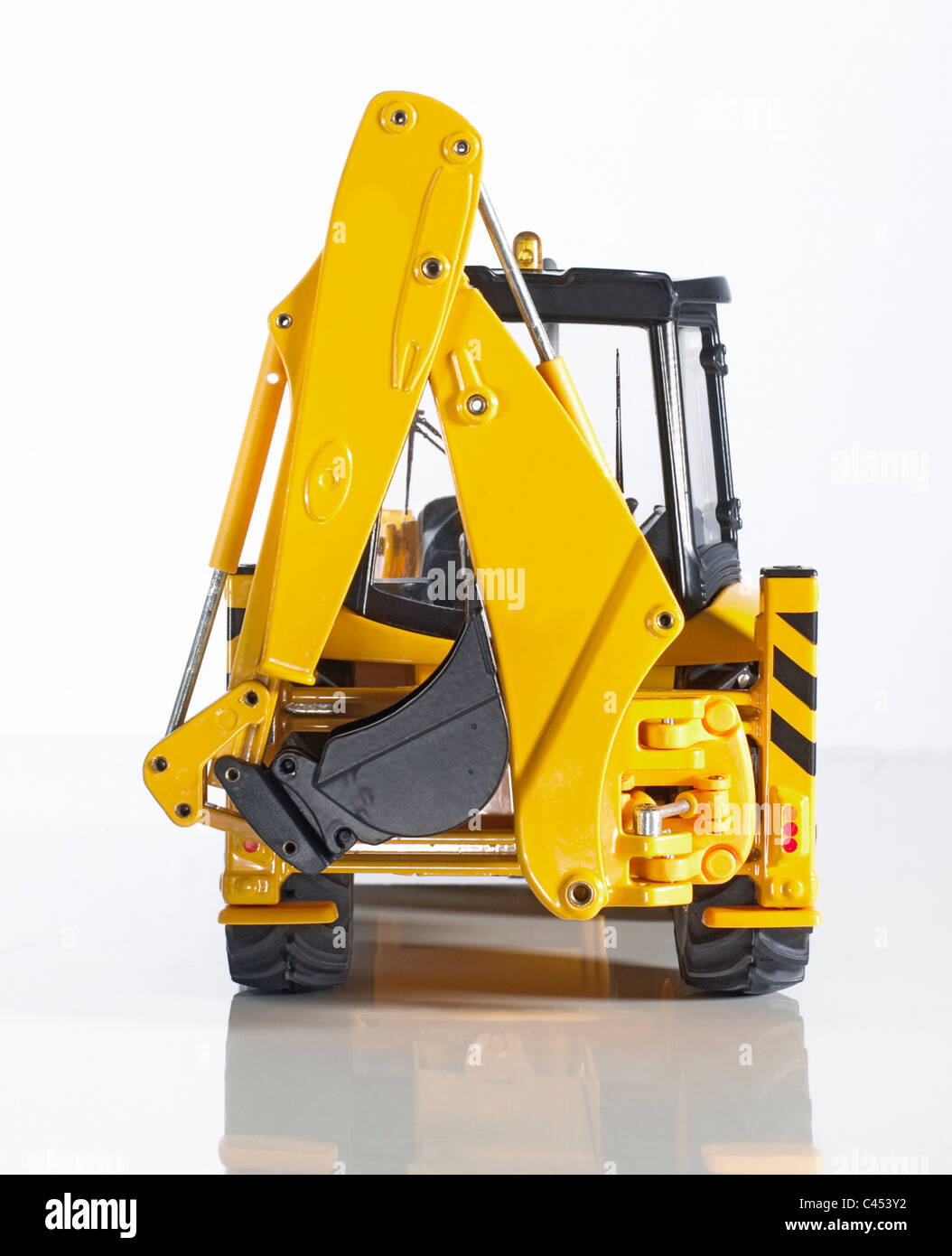 Toy mechanical digger, close-up Stock Photo - Alamy