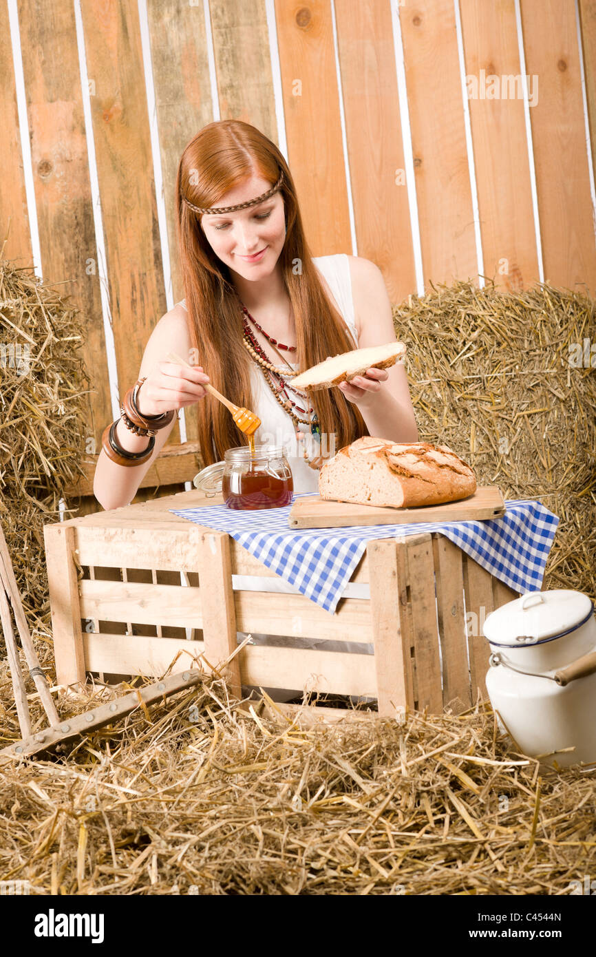Young happy red hair hippie woman hi-res stock photography and images ...
