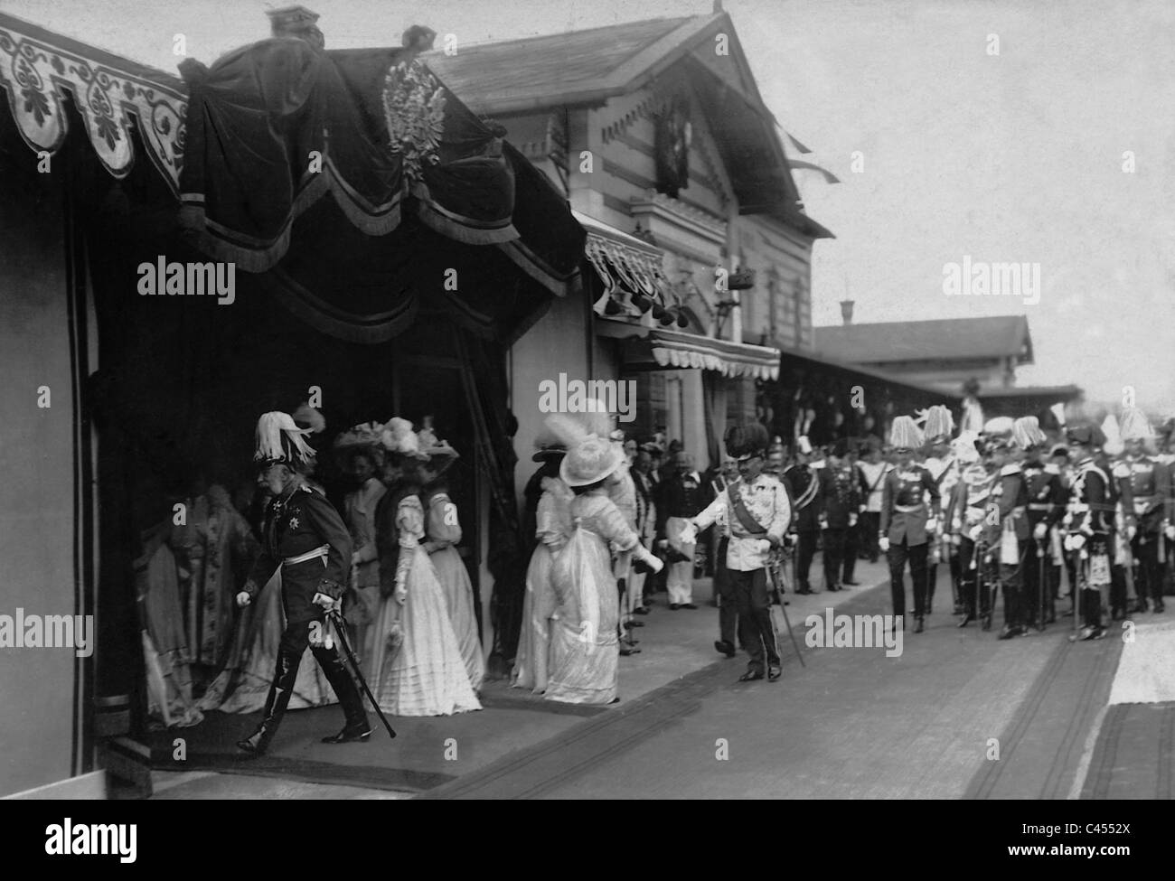 Emperor Wilhelm II and Emperor Franz Joseph I in Vienna, 1908 Stock ...