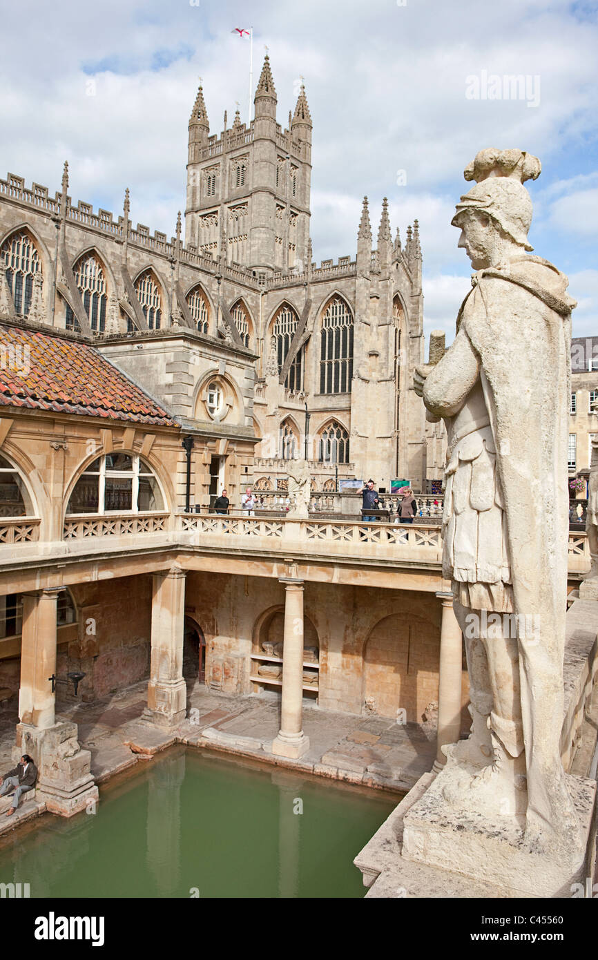 Roman baths bath statue hi-res stock photography and images - Alamy