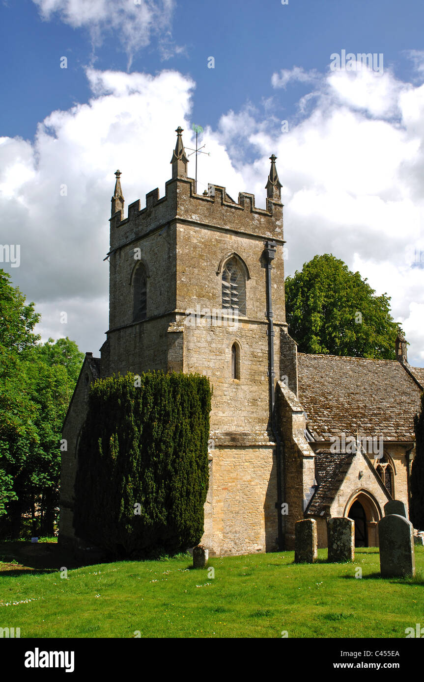 St. Peter`s Church, Upper Slaughter, Gloucestershire, England, UK Stock ...
