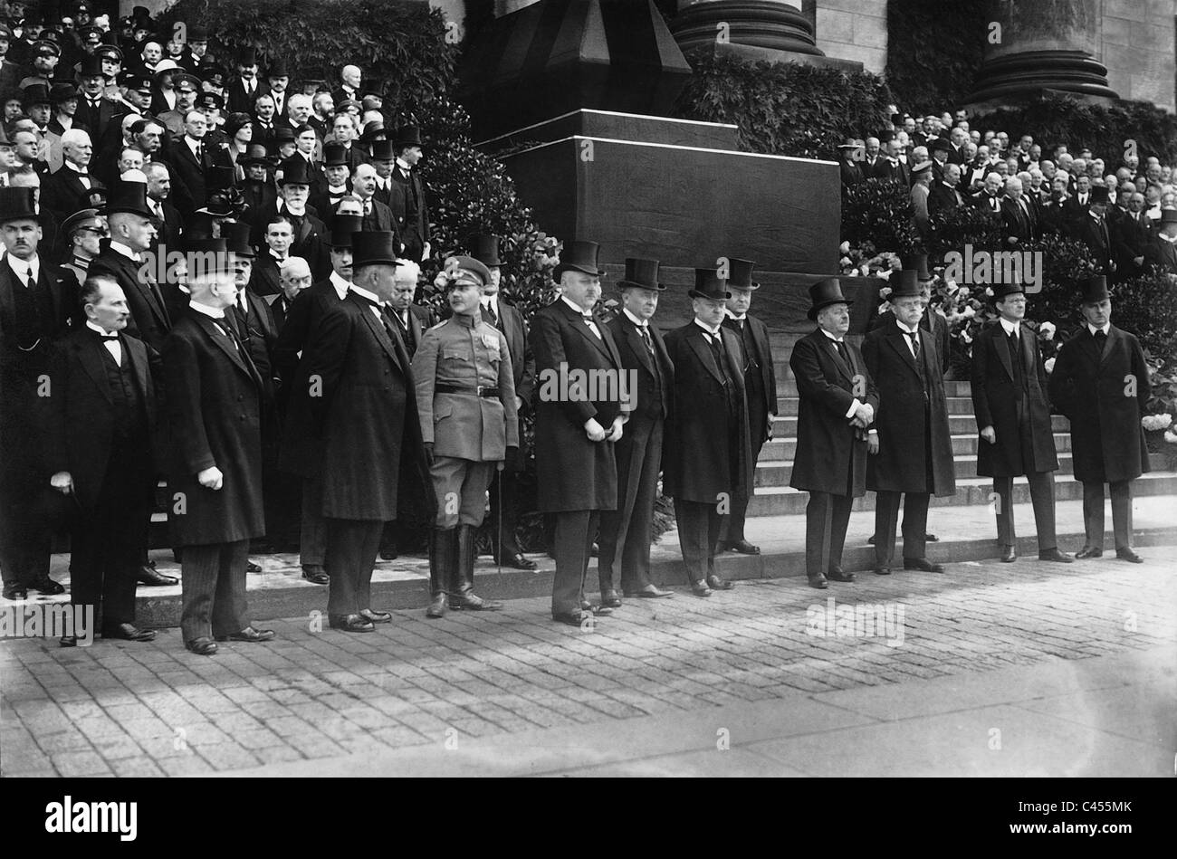 Gustav Stresemann Wilhelm Marx and Friedrich Ebert at a ceremony for ...