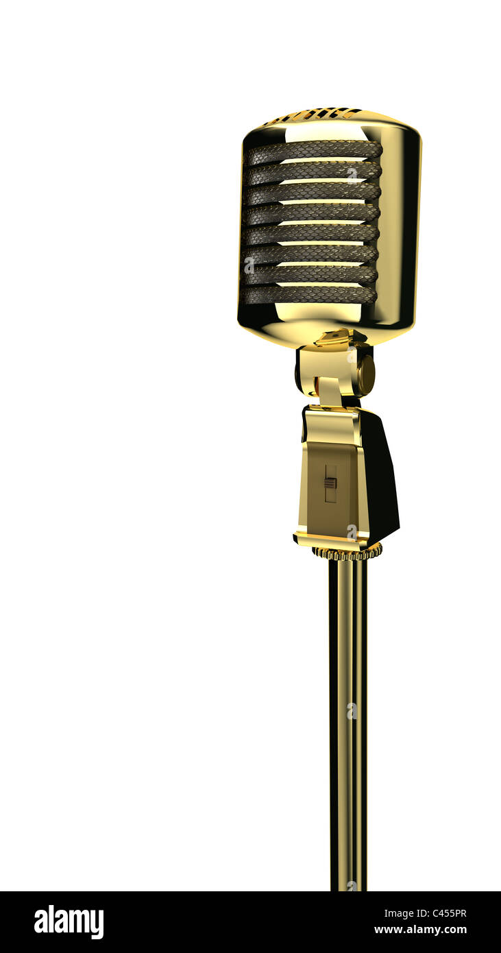 Microphone gold vintage hi-res stock photography and images - Alamy