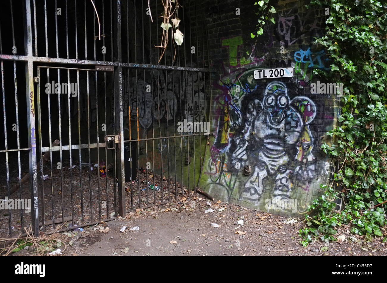 Entrance of blocked tunnel, Highgate, London Stock Photo - Alamy