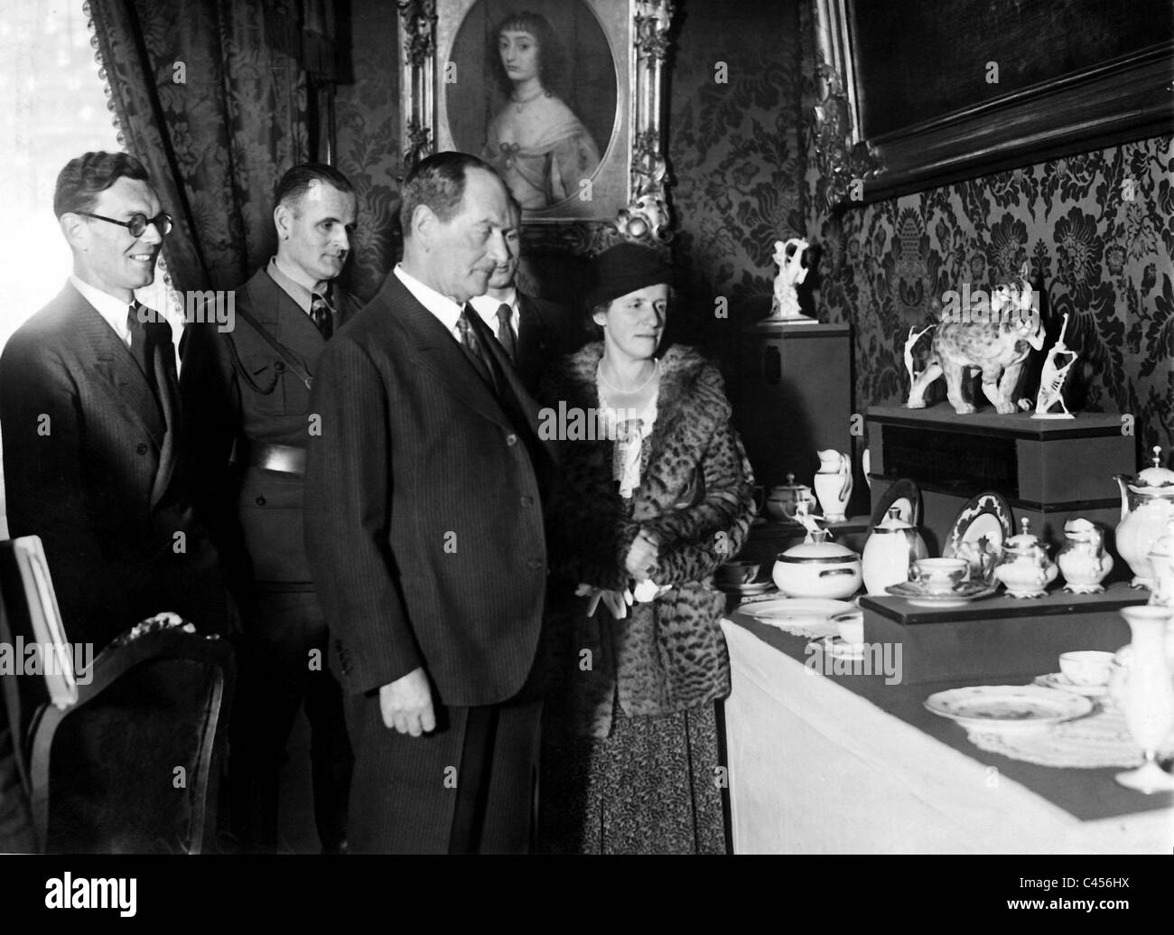Franz Ritter von Epp with Ms Sperr in the Bavarian embassy in Berlin ...