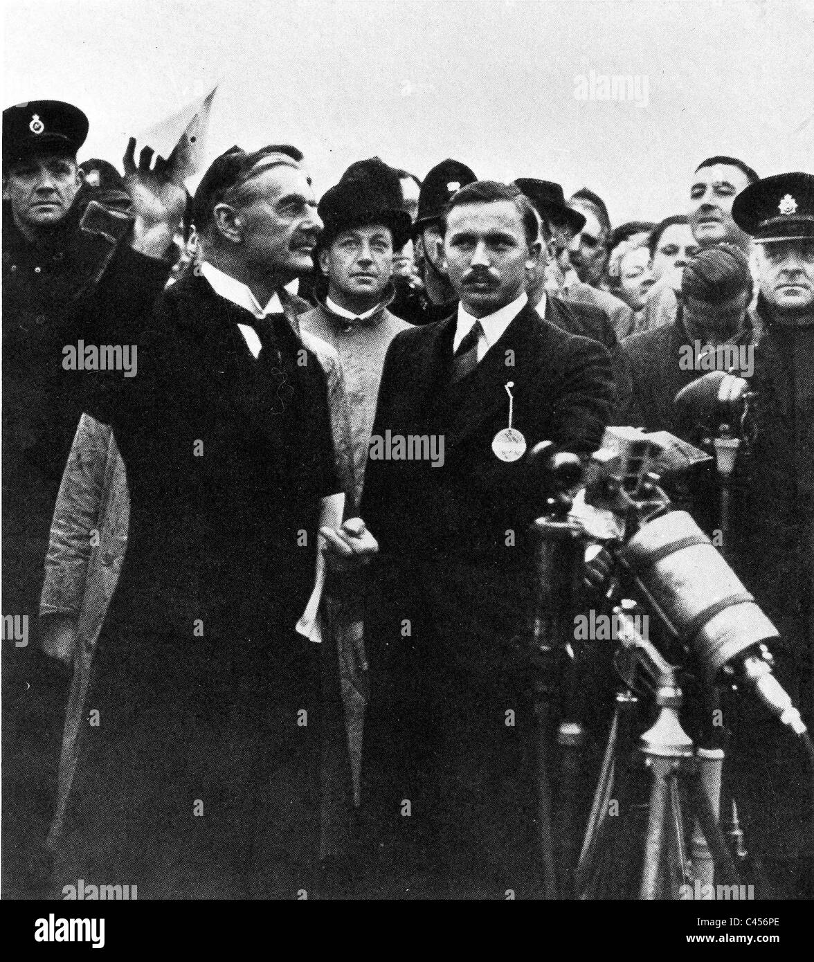 Arthur Neville Chamberlain promises in London 'Peace in our time', 1938 ...