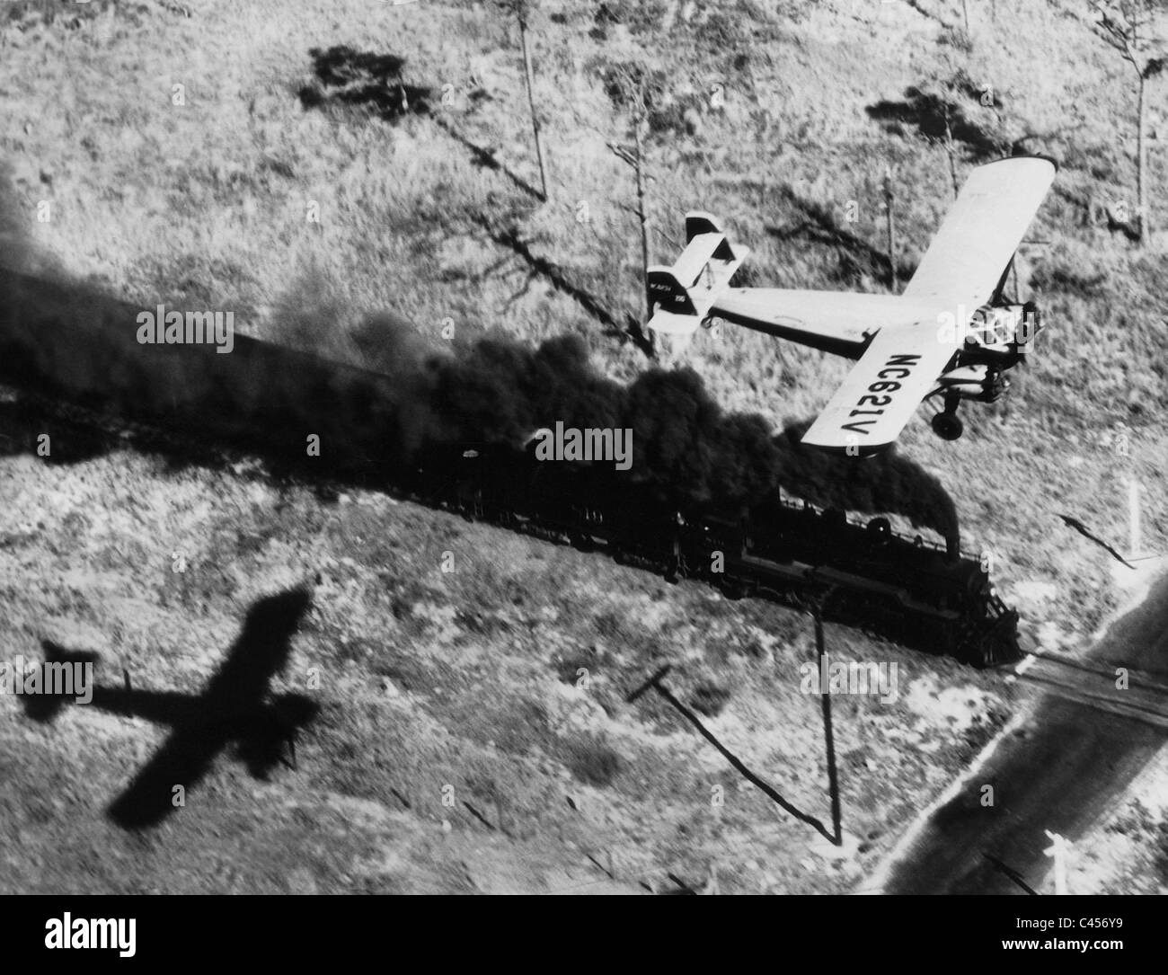 Airplane and train Black and White Stock Photos & Images - Alamy